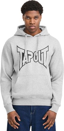 Tapout Herren Kapuzensweatshirt Lifestyle Basic Hoodie Normale Passform, Marl Grey/Black, 3XL
