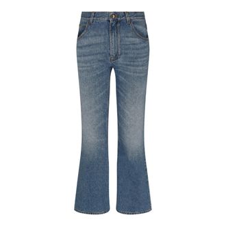 Chlo&eacute; Femme, Jeans, Bleu, Taille: W26 Jean Bootcut en Chanvre Bleu Brumeux