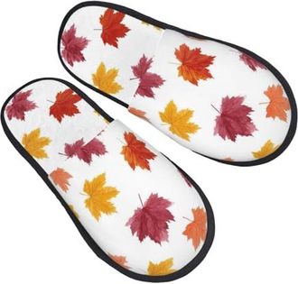 Generic Classiques Pantoufles &agrave; Hiver Feuilles dautomne Chaussures L&eacute;g&egrave;re Chaussons dint&eacute;rieur pour Homme Femme Int&eacute;rieur L