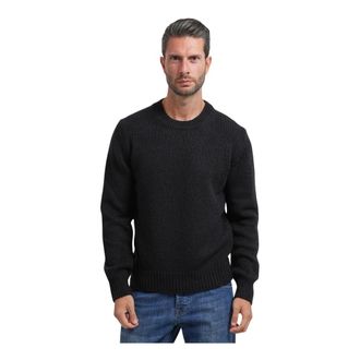 Gran Sasso Pull-over &agrave; col rond - Homme - Pulls - Noir - Taille: 2XL
