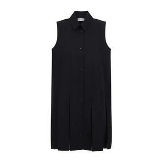 Moncler Cotton & Silk Mini Hemdblusenkleid - - Dresses - Damen - Schwarzk - S