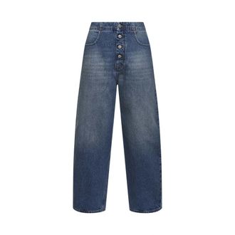 Maison Margiela Button-Up Gerades Jeans - - Jeans - Damen - Blau - W26