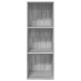 Generic Aufbewahrungs-B&uuml;cherregal, Vertikaler Offener Regal-Organizer, B&uuml;cherregal aus Holzwerkstoff f&uuml;r Wohnzimmer, Schlafzimmer, B&uuml;ro (Graues Sonoma 52)