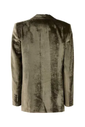 Etro Womens Sage Green Velvet Blazer N0634 Giacche E Gilet Jacket