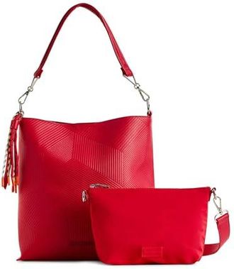 Desigual Bols_rapsodia Butane, Sac &agrave; bandouli&egrave;re Femme, Rouge, Einheitsgr&ouml;&szlig;e