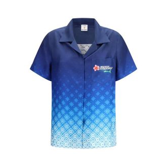 Casablanca Femme, Blouses et Chemises, Bleu, Taille: 36 FR Chemise Polo en Soie au Design Classique