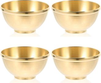 Cabilock Schale Bronze Deko 4 St&uuml;ck Buddha-opferschale Aus Reinem Kupfer Meditationsschalen Anbetungsschale Altarschalen Kupferschale Des Tempels Topf Schmiere