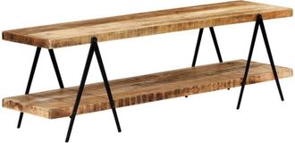 vidaXL Vidaxl - légant armoire télévisée avec 2 étages et structure simple et élégante en fer