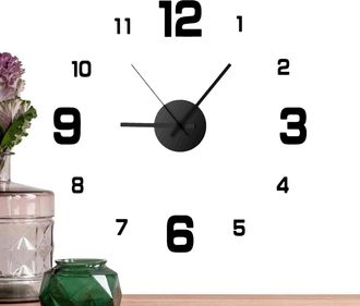 Generic 3D, 3D - Moderne Uhr ohne Tick - mit leisem Uhrwerk - Uhr F&uuml;r Wohnzimmer-Wohnzimmer-Schlafzimmer-Dekoration