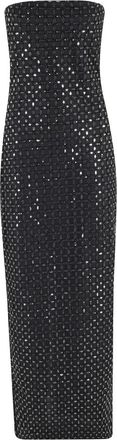 Rotate Rotate Birger Christensen, Femme, Robes, Noir, Taille: 38 FR Beaded Maxi Tube Dress