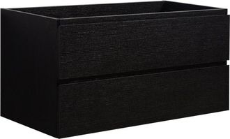 Badplaats Waschbeckenunterschrank Angela 100cm - Schwarz Holz - Unterschra