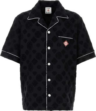 Casablanca Homme, Chemises, Noir, Taille: 2XL Chemise Monogramme &Eacute;ponge