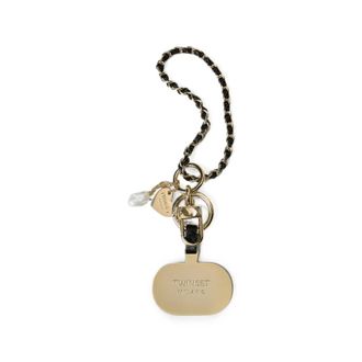 Twinset Femme, Accessoires, Noir, Taille: ONE Size Ensemble de porte-cl&eacute;s grav&eacute;s au logo