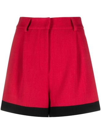 Moschino short court &agrave; bords contrastants - Rouge