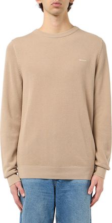 GANT Herren Cotton Pique C-Neck Pullover, Dry Sand Beige, XXXL