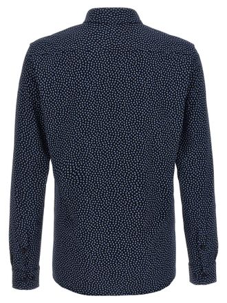 HUGO BOSS Floral Print Cotton Shirt - Navy