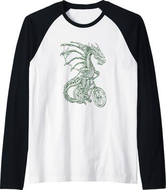 Seembo Dragon Cycling Fahrrad Lustiges Biker Tierfahrrad Raglan