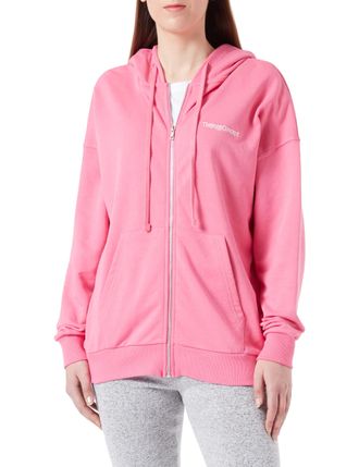 The Jogg Concept JCSAFINE Damen Sweatjacke Kapuzenjacke Hoodie mit Kapuze Zipper Zip-Hoodie mit Reißverschluss Oversize Passform, Größe:L, Farbe:Azalea Pink (162126)