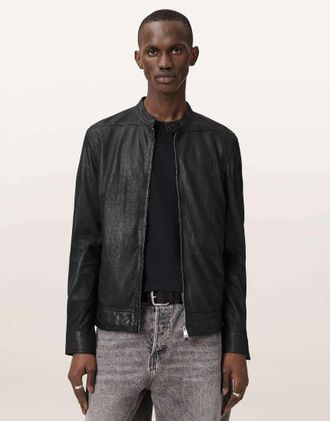 AllSaints Colt - Lederjacke in Schwarz