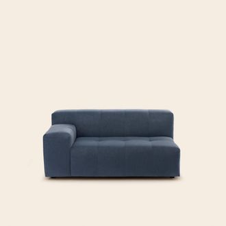 Madura Canap&eacute; Modulable Accoudoir G Uberto Opal bleu de gris - BLEU