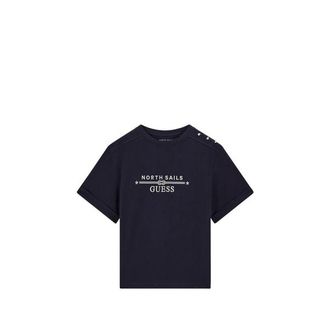 Guess T-shirt imprim&eacute; et broderie en coton m&eacute;lang&eacute;