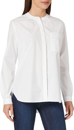 Camel Active Damen Bluse aus Organic Cotton Weiß, Womenswear-L