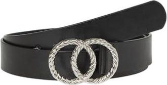 Vero Moda Vmditte Ceinture enduite Noos synthétique, Noir/détails : argenté, 80 cm Femmes