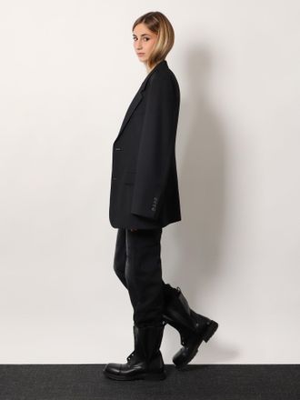 Balenciaga Womens Tailored Standard Blazer Black Wool Blazers Jacket