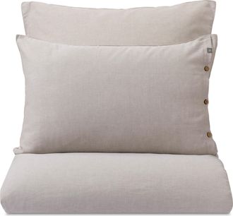 Urbanara Tolosa Halbleinen Bettw&auml;sche 240x220 cm + 2X 80x80 cm I 50% Leinen & 50% Baumwolle Made in Portugal I Atmungsaktiv Weich K&uuml;hlend 2-TLG Set Oeko Tex 10