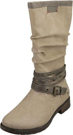 Mustang Jeans Bottes &eacute;crues &agrave; talon d&eacute;croch&eacute; bas avec un zip et une boucle d&eacute;corative - Taille numeric_36