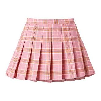 Generic Jupe courte pliss&eacute;e taille haute pour femmes et filles, jupe patineuse de tennis, &eacute;cole, trap&egrave;ze, couleur unie, mini jupes basiques sexy, cosplay, f&ecirc;t