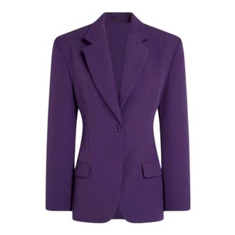 Erika Cavallini Semi Couture Einreihiger Blazer mit Stretch-Anteil - - Jackets - Damen - Lila - L