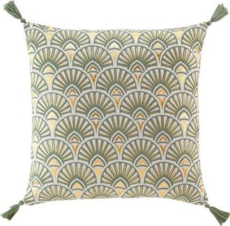 Douceur d'Intérieur Icare Kissen mit abziehbarem Bezug (45 x 45 cm), metallisch bedrucktes Polycotton