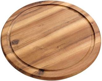 KESPER Vesperteller/Fleischteller mit Saftrille, Akazie &Oslash; 25 cm, natur