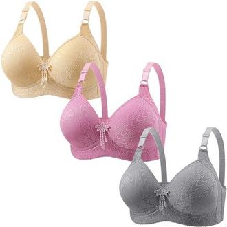 Generic 2 B Ware Femme Sans Armatures Soutiens-Gorge R&eacute;glable Couverture Compl&egrave;te Soutien Bralette Grande Taille Soutien-gorge Quotidien 3, Blanc., XL