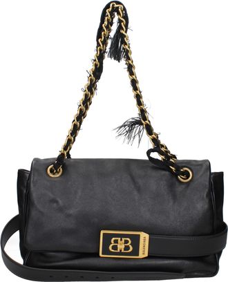 Balenciaga Femmes Sac Bandouli&egrave;re Modu Cuir Noir
