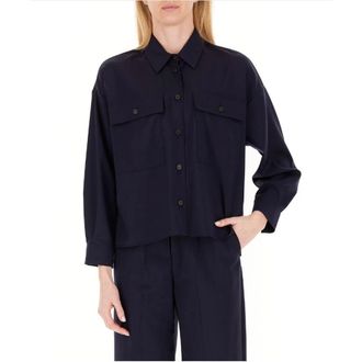Max Mara Wool Shirt - - Jackets - Damen - Blau - S