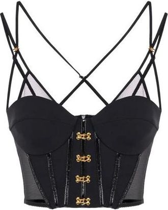 Elisabetta Franchi Damen, Oberteile, Schwarzk, XSGröße