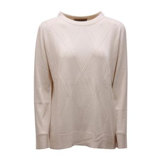 D.exterior Maglione Cashmere-Wool Blend Sweater - - Knitwear - Damen - Wei&szlig; - L