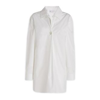 Off-white Lang&auml;rmliges Popeline-Hemd - - Blouses & Shirts - Damen - Wei&szlig; - S