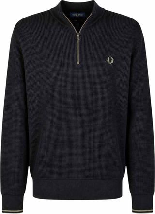 Fred Perry Rollkragenpullover - Schwarz