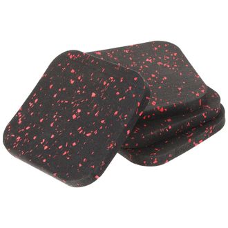 Yarnow 4 St&uuml;ck Sto&szlig;d&auml;mpfende Gummi Laufbandmatten 100X100X10Mm Schwarz Rot rutschfeste Trainingsmatte f&uuml;r Fitnessger&auml;te Zuhause Bodenpolsterung f&uuml;r Crosstrai