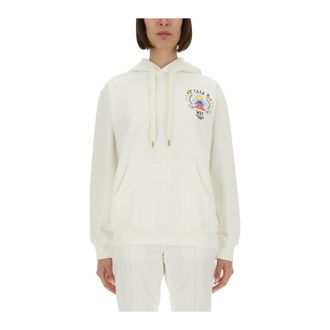 Casablanca Baumwoll-Hoodie mit Grafikprint - - Sweatshirts & Hoodies - Damen - Beige - M