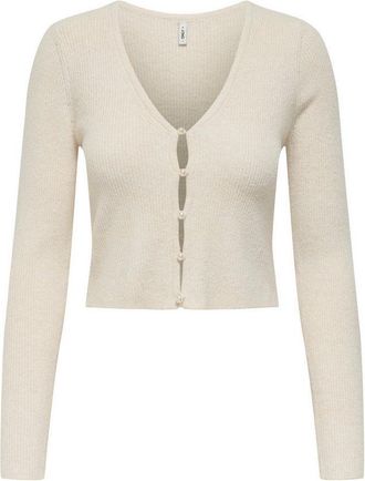Only Strickpullover ONLRICA LIFE LS VNECK PEARLCARD KNT