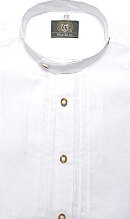 Huber Trachtenhemd weiß mit Biesen 6XL