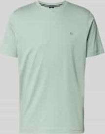 Lerros T-Shirt mit Rundhalsausschnitt und Logo-Stitching