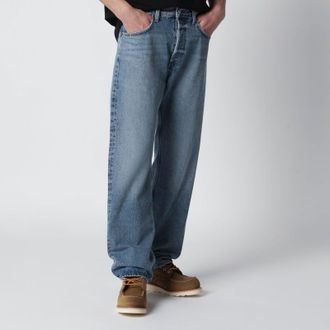 A Gold E Blue Friction jeans in regenerated denim
