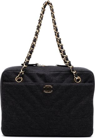 Chanel Hobo Bags - CC Chevron Jersey Camera Bag - Gr. unisize - in Grau - für Damen