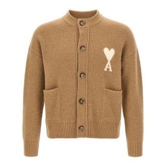 Ami De Coeur Alpaka Cardigan - - Knitwear - Damen - Beige - S