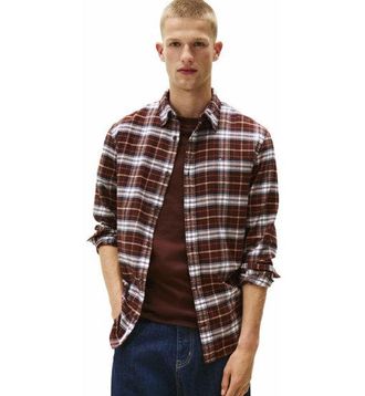 Tommy Jeans Flannel Check M - Langarmhemd - Herren